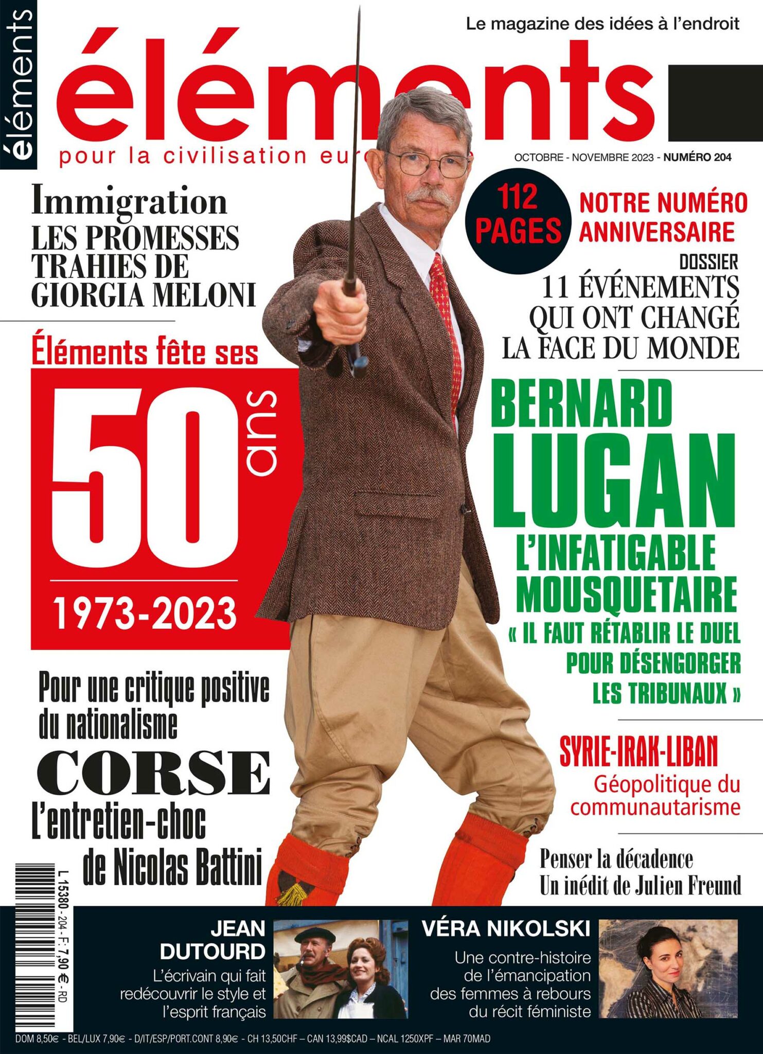 Revue Éléments - Bernard Lugan l'infatigable mousquetaire